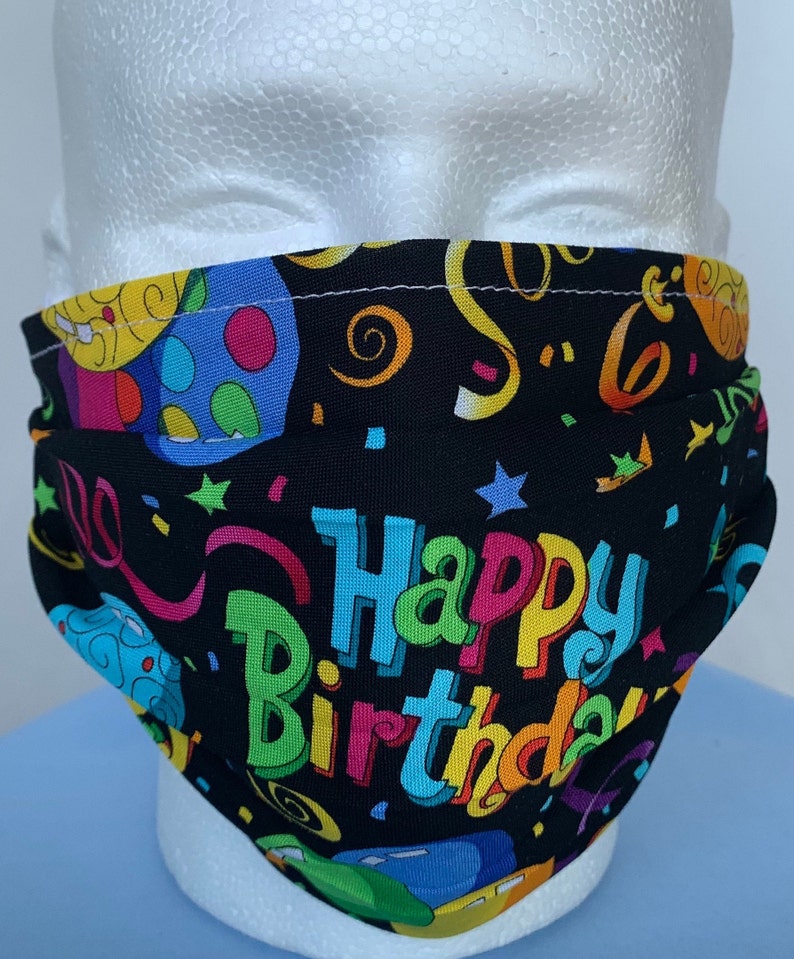 Face Mask, Washable Face Mask, Kids Face Mask Happy Birthday Face Mask ...