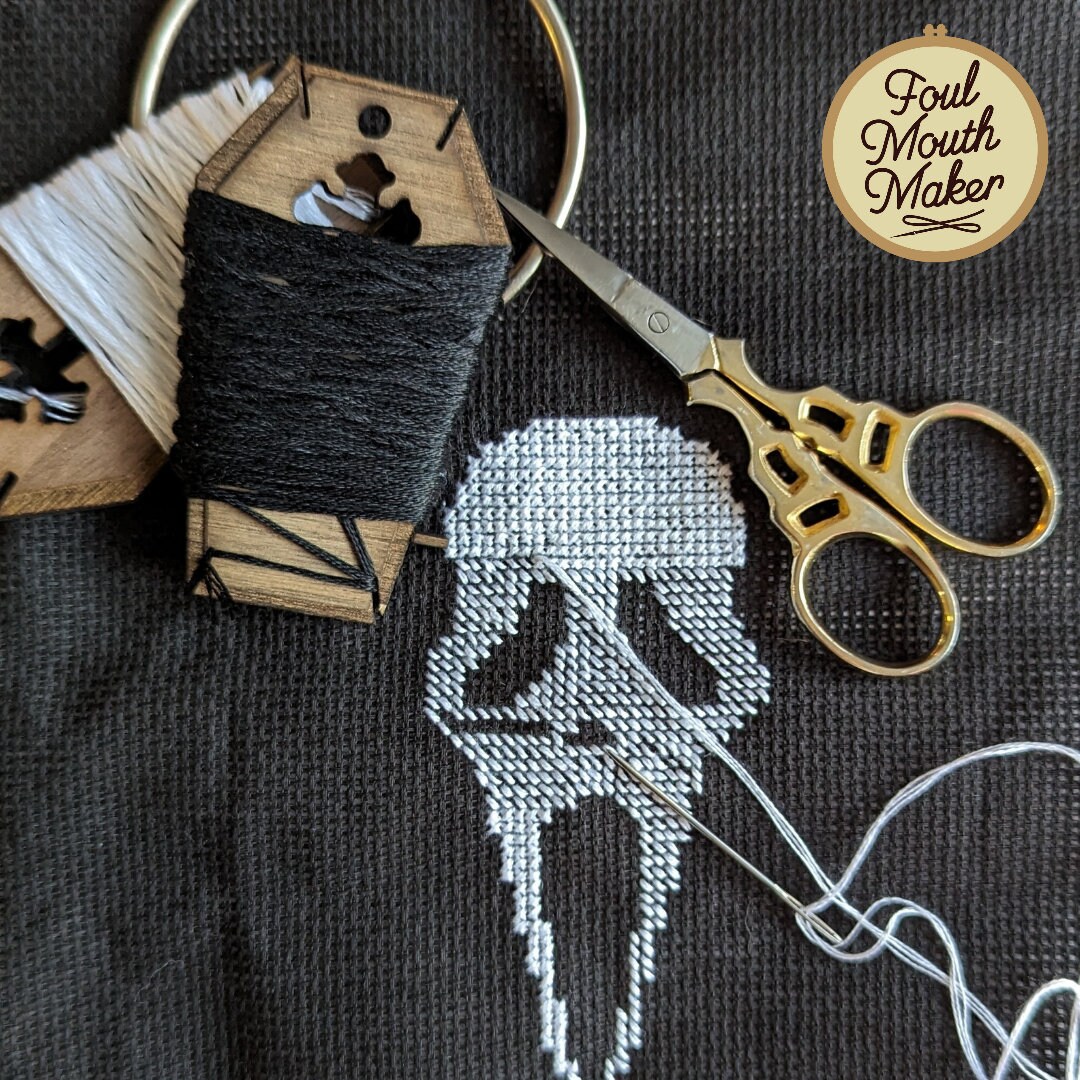 Coffin Embroidery Floss Organizer. Wood Embroidery Floss Organizer ...