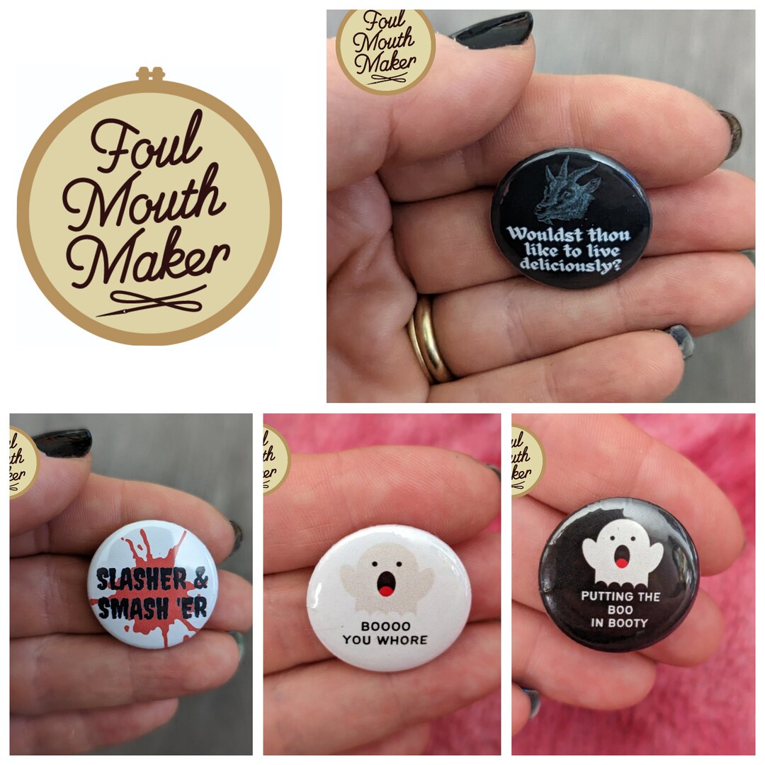 Spooky Horror Buttons Snarky Funny Sarcastic Buttons 1 Buttons 1 Inch ...