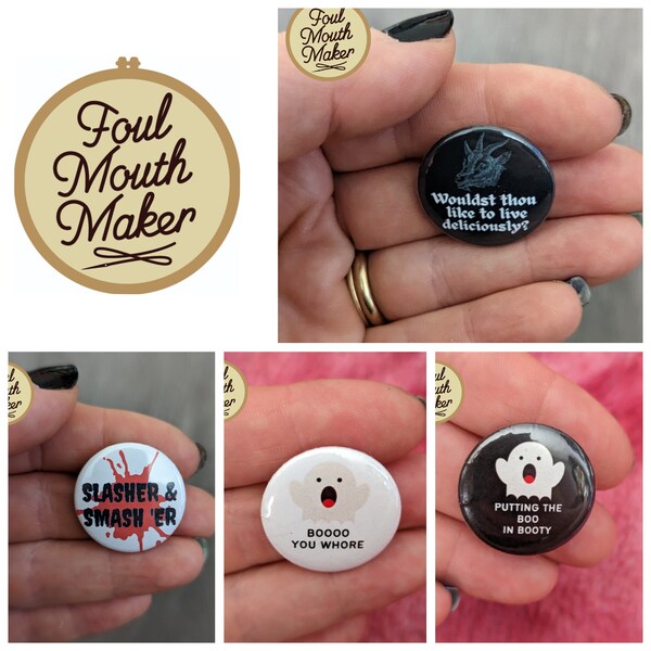 Funny Buttons - Etsy