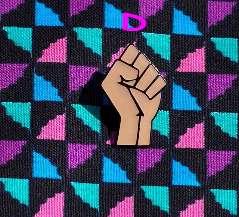 Power Fist Lapel Pin - Etsy