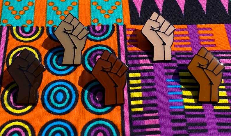 Power Fist Lapel Pin - Etsy