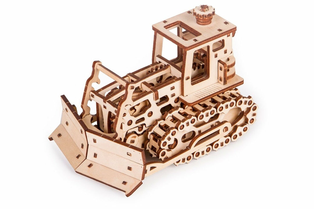 Mechanical Time for 4 Machine 3D Wooden Puzzle Model Push Dozer ...