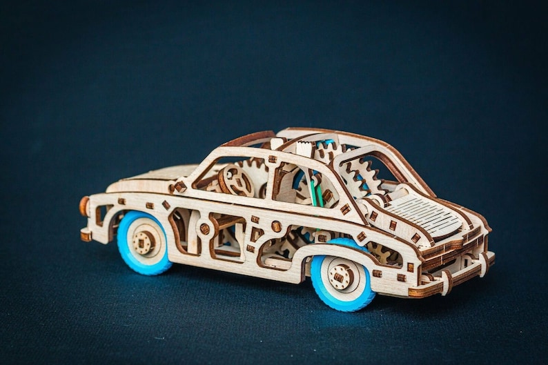 Mechanical Time for 4 Machine 3D Wooden Puzzle Model Polish Legend Car ...