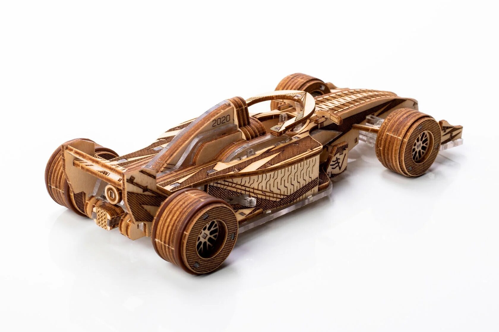 Mechanical Movable Wooden 3D Veter Models Puzzle Racer-v3 F1 Racing Car ...