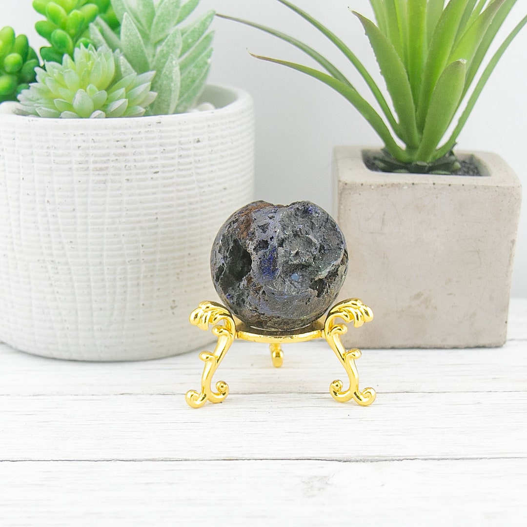 Azurite Sphere, Natural Rough Azurite Malachite Chrysocolla Druzy ...