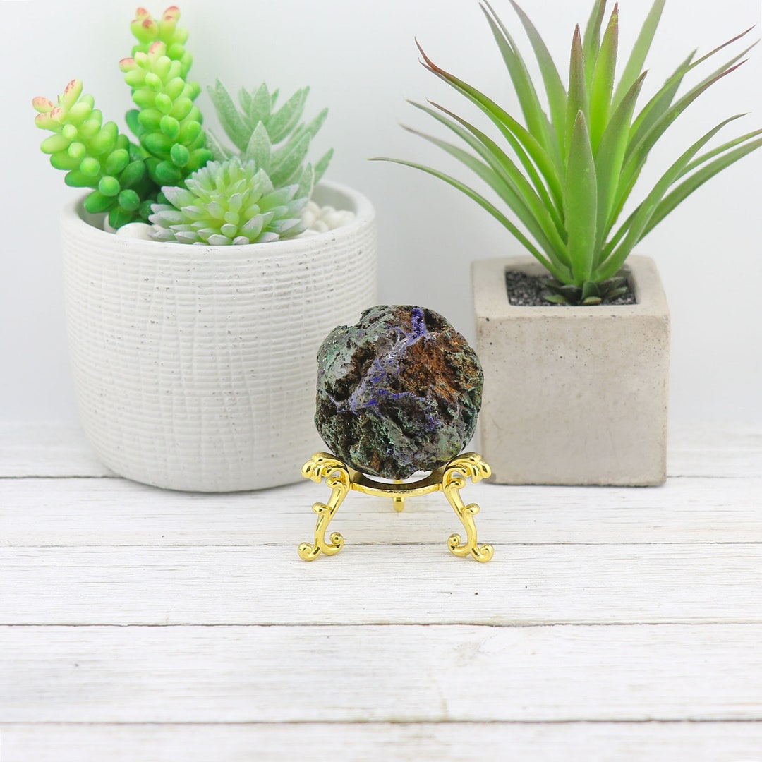 Azurite Sphere, Natural Rough Azurite Malachite Chrysocolla Druzy ...