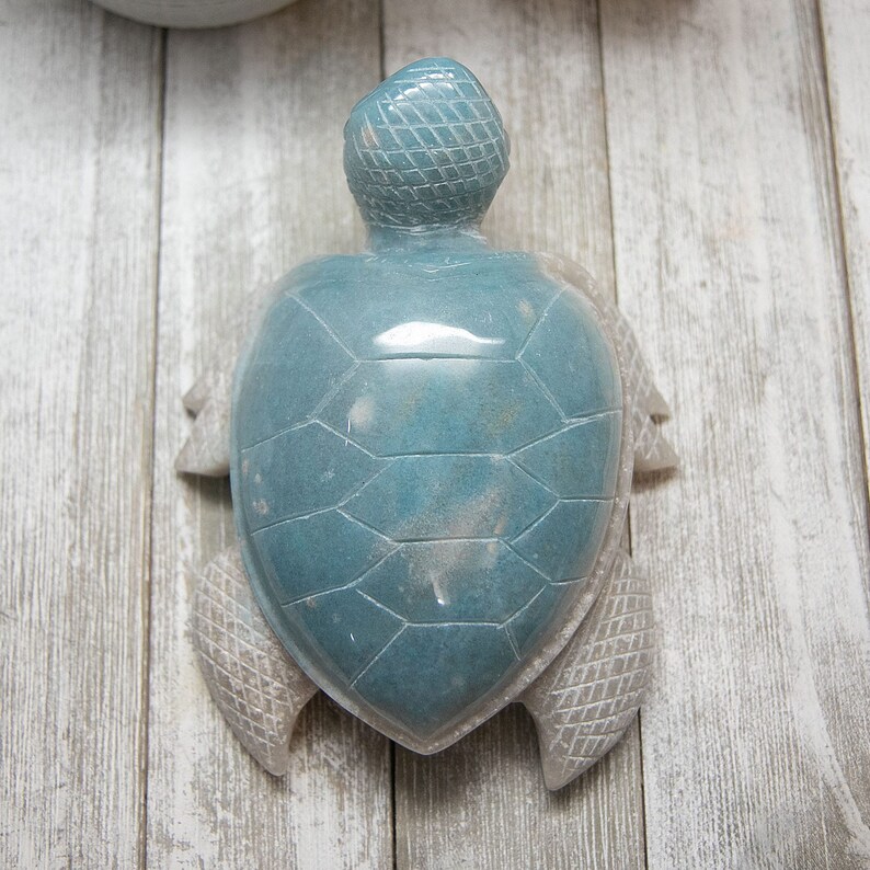 Large Trolleite Turtle, Rare Natural Trollite Honu Sea Turtle Carved ...