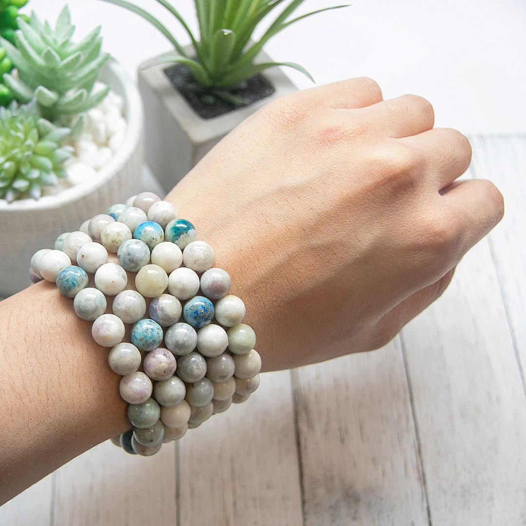 Hackmanite Bracelet, Natural 6mm 8mm 10mm Purple Blue Green UV ...