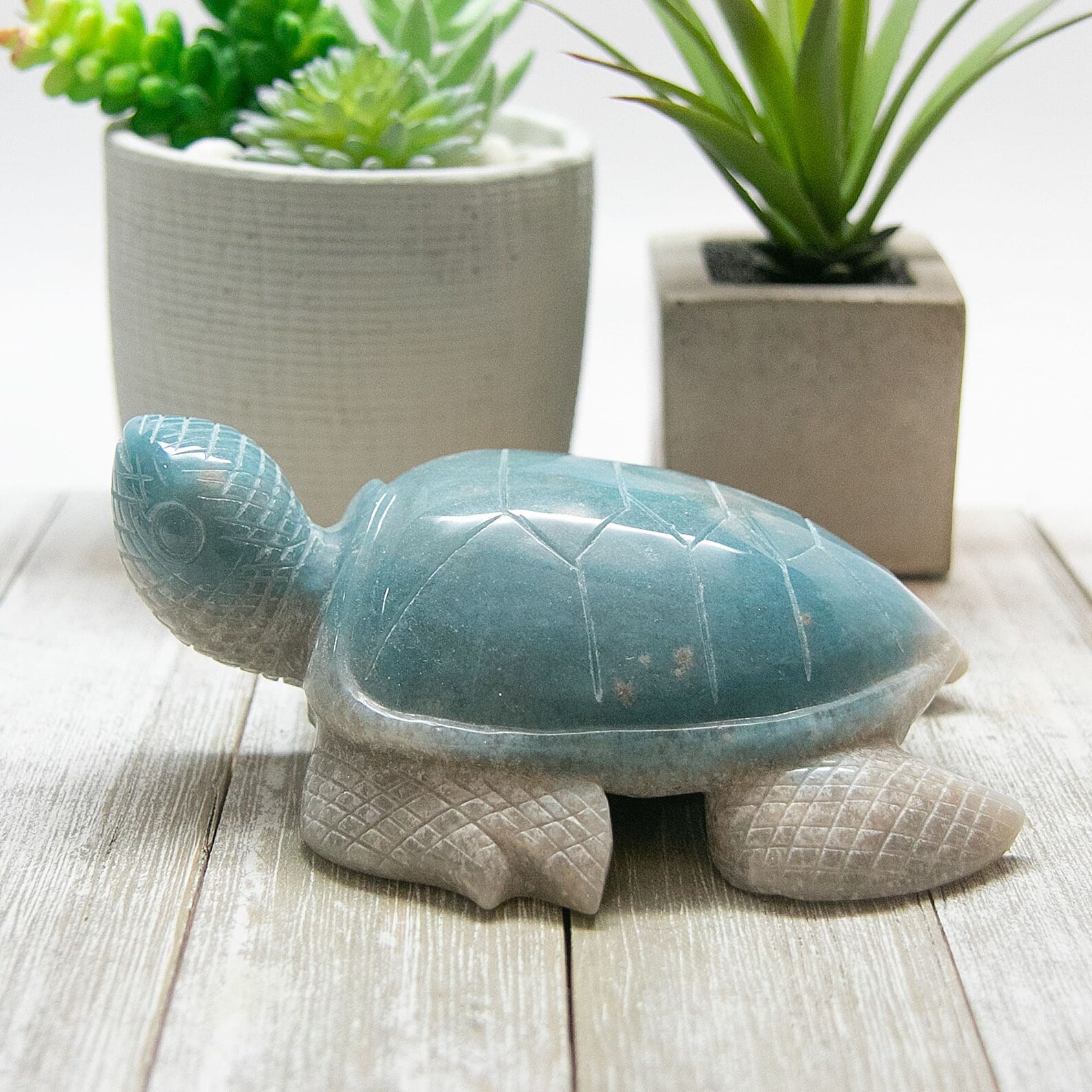 Large Trolleite Turtle, Rare Natural Trollite Honu Sea Turtle Carved ...