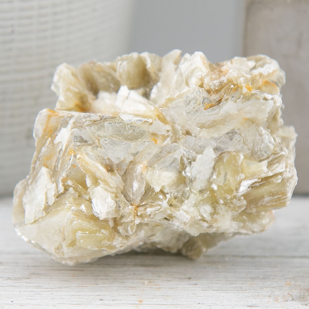 Golden Mica Cluster, Natural Muscovite Rough Raw Star Gemmy Yellow ...