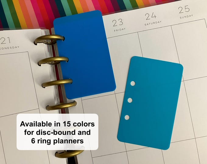 Planner Dashboard Set for Discbound Notebooks & Disc Planners | Yearly ...