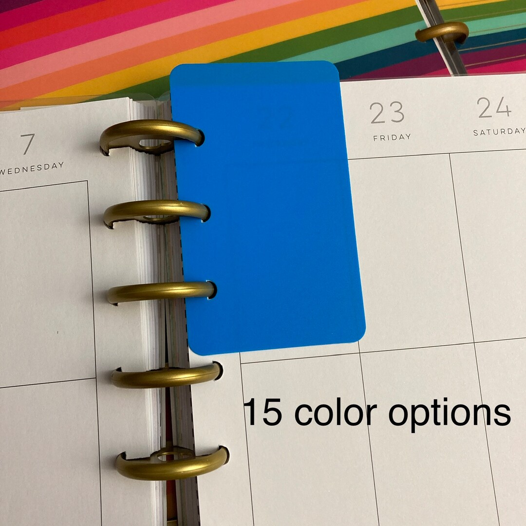 Assorted Colors Divider Bookmark Tab Inserts for Discbound Disc Bound ...