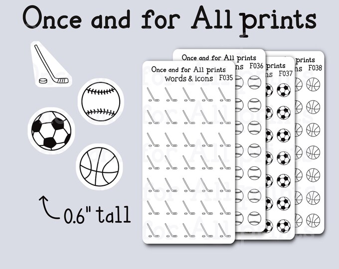 TRACK and FIELD, Mini Icon, Label Planner Stickers for Erin Condren ...