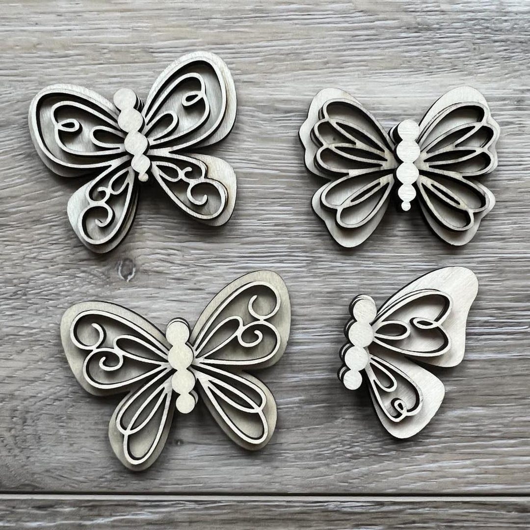 DIY Unfinished Butterfly Blanks, Unfinished Wooden Butterflies, DIY ...