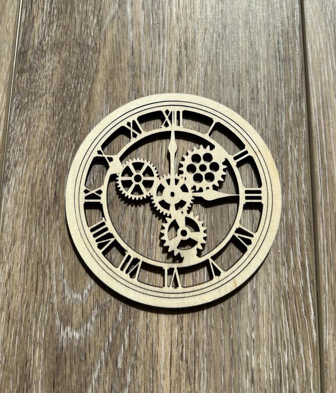 Unfinished Wood Gear Clock, Unfinished Wooden Gear Clock, Unfinished ...