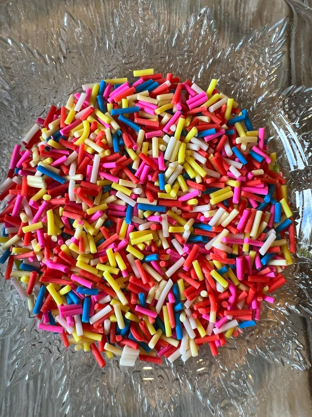 Fake Rainbow Sprinkles, Polymer Clay Fake Sprinkles, Rainbow Polymer ...
