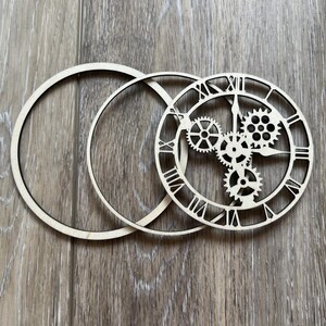 Unfinished Wood Gear Clock, Unfinished Wooden Gear Clock, Unfinished ...