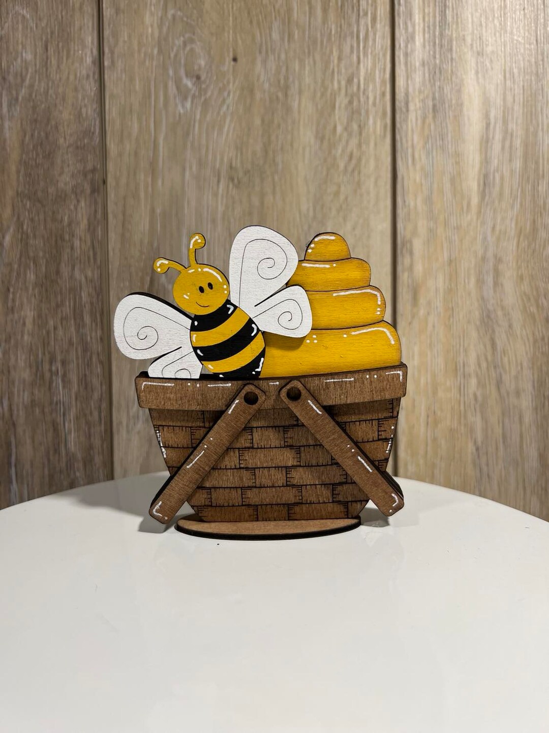DIY Unfinished Bee Insert for Small Interchangeable Basket, DIY Bee ...