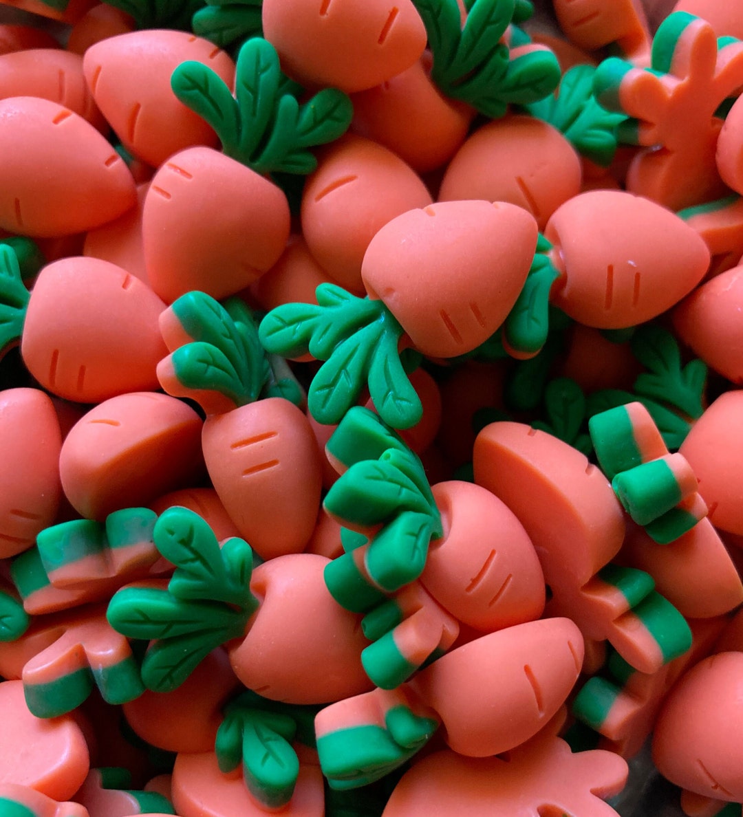 Chunky Carrot Flat Back Cabochons, Carrot Cabochons, Easter Cabochons ...