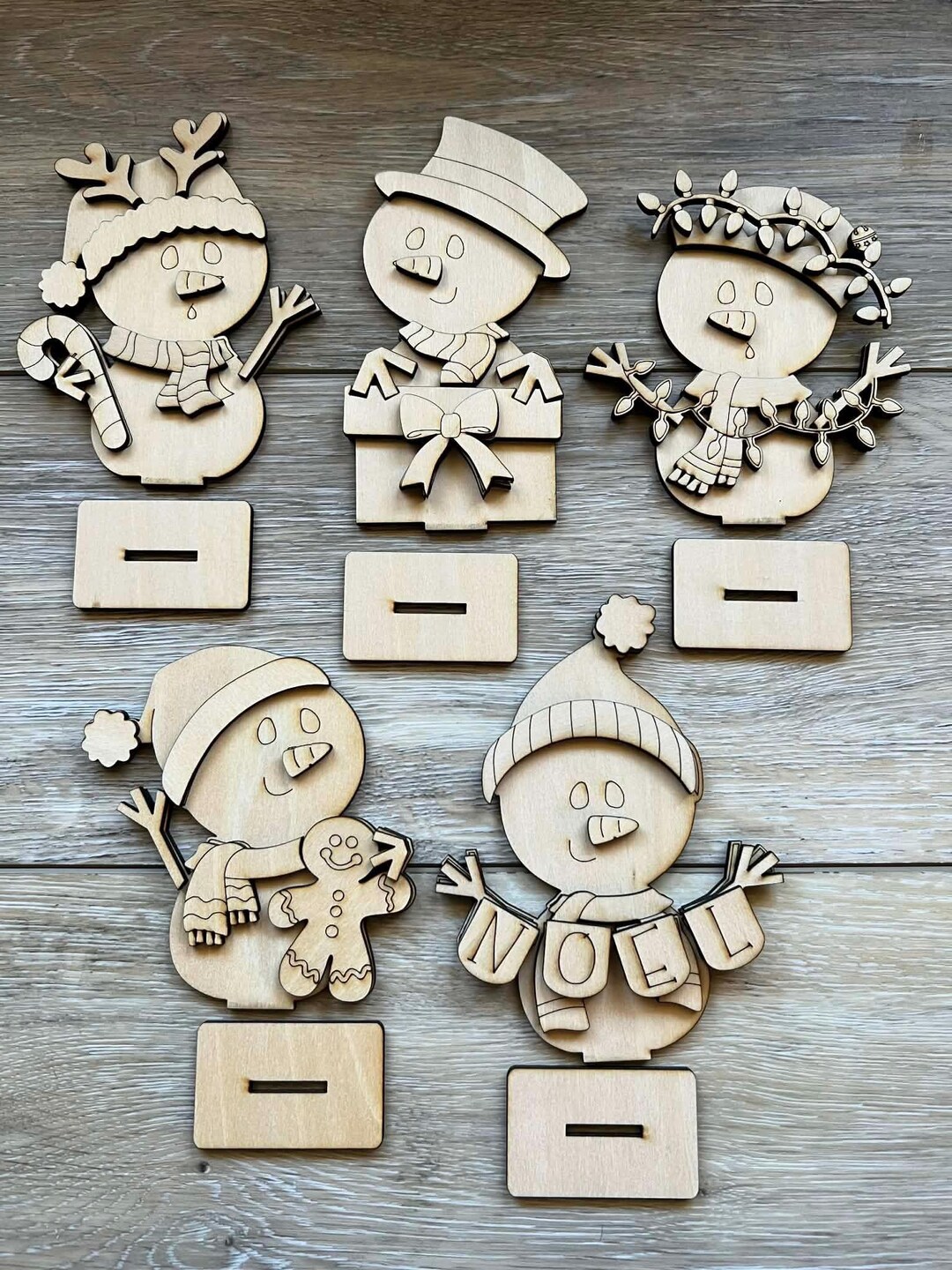 DIY Unfinished Snowman Shelf Sitter, Wood Snowmen Shelf Sitter, Snowman ...