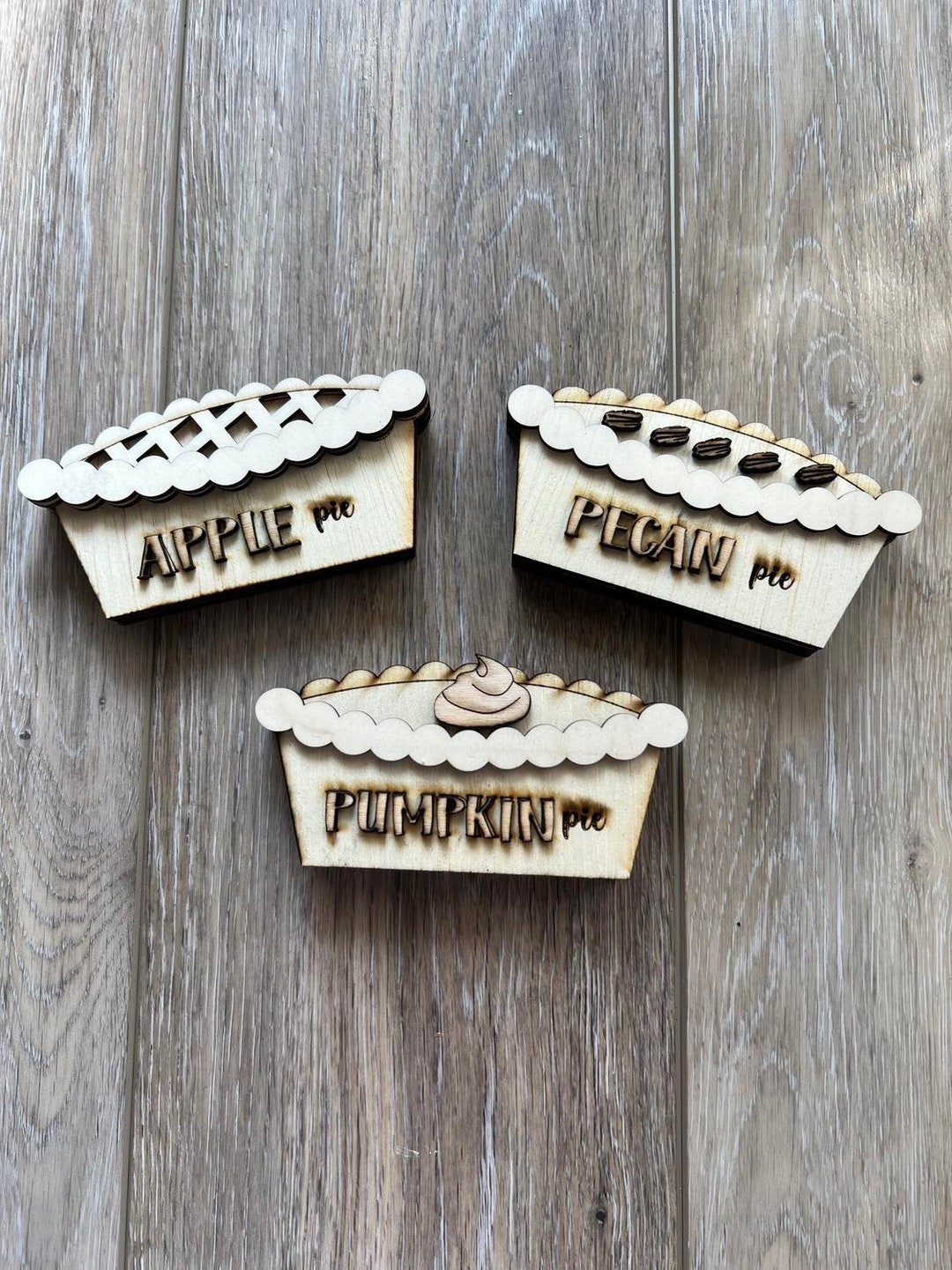 DIY Unfinished Pie Shelf Sitter, Unfinished Wood Pie, Unfinished Wood ...