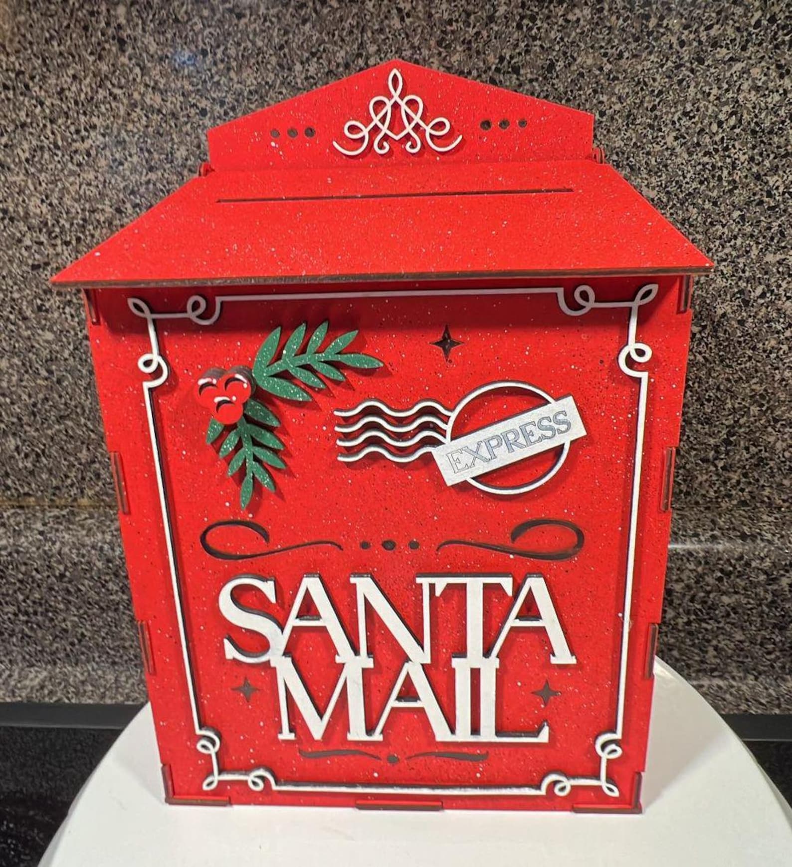 DIY Unfinished Santa Mail Mailbox Kit, Santa Mail Mailbox, Wood Santa ...