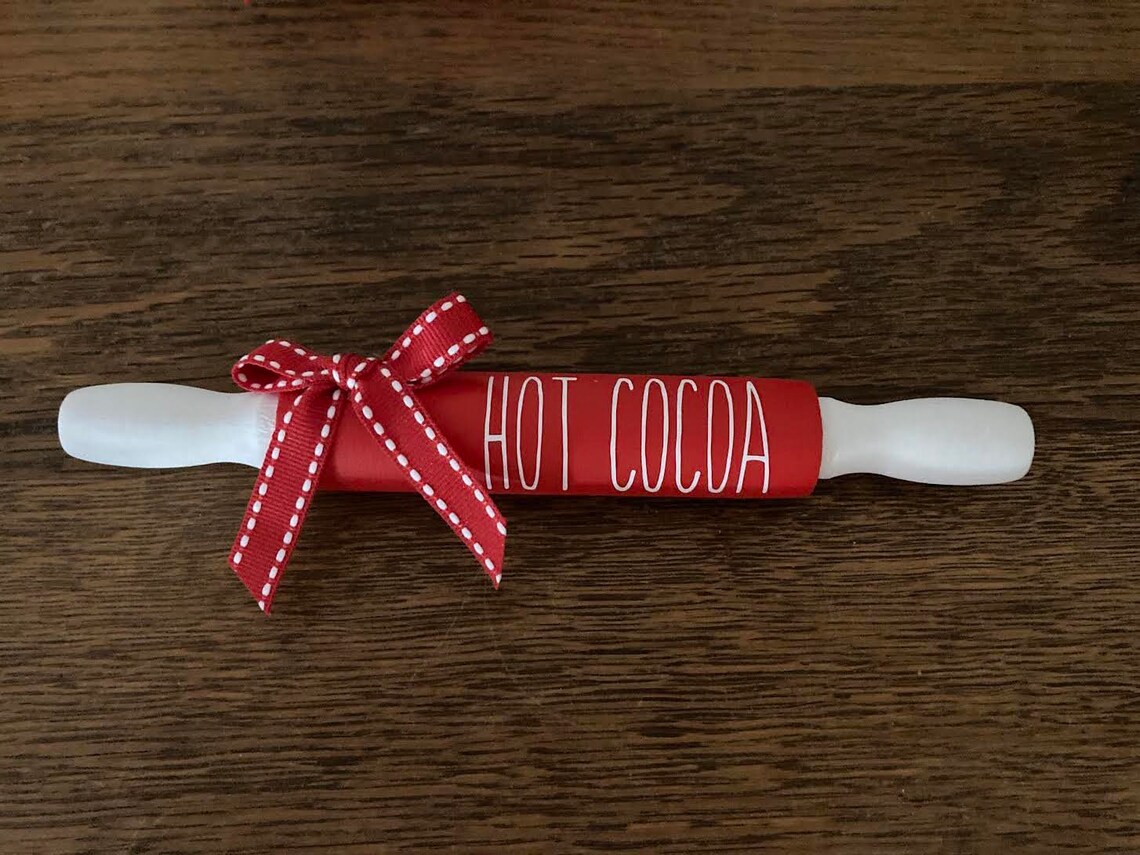 Christmas Mini Rolling Pin Christmas Tiered Tray Decor - Etsy