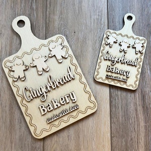 Finished Gingerbread Bakery Cutting Board, Finished Gingerbread Cutting ...
