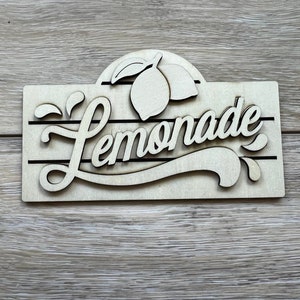 DIY Unfinished Lemonade Interchangeable Sign for Mini Interchangeable ...