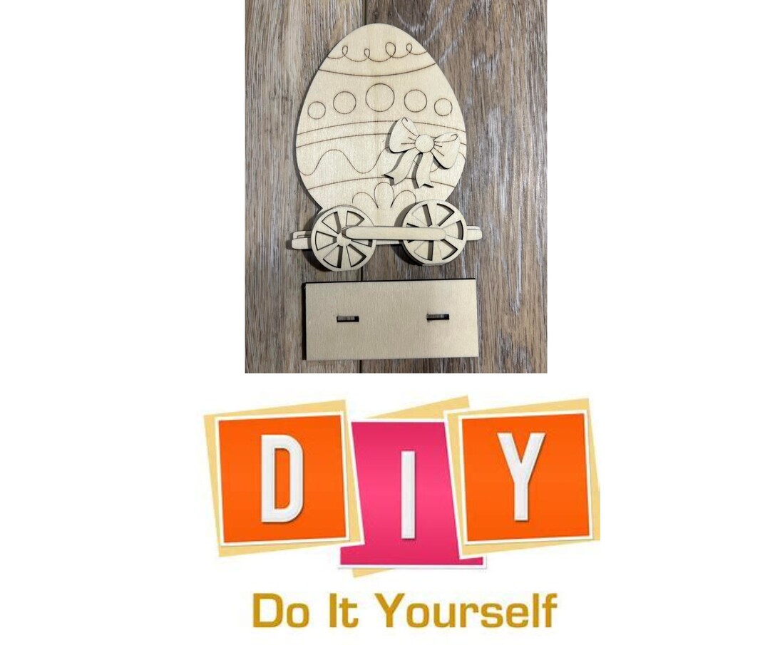 DIY Wooden Easter Egg Train Kit, Easter Train Kit, Wooden Train, Easter ...