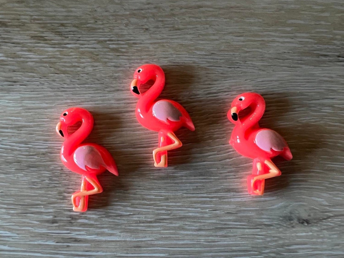 Pink Flamingo Cabochon, Pink Flamingo Flat Back - Etsy