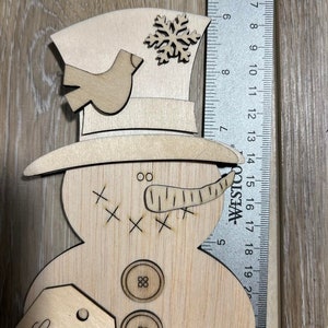 DIY Unfinished Standing Snowman, Wood Standing Snowman, Snowman Blank ...