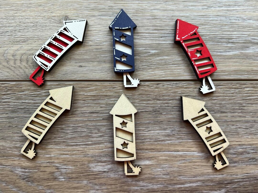 DIY Unfinished Wood Firecrackers Set, Set of Unfinished Firecrackers ...