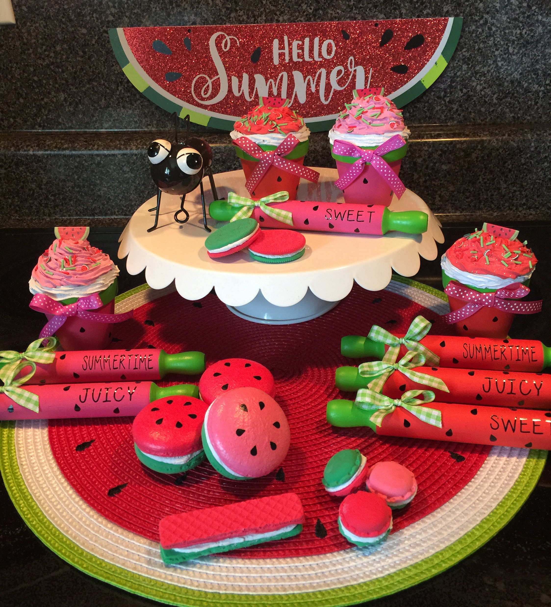 Watermelon Mini Rolling Pin Watermelon Tier Tray Decor - Etsy