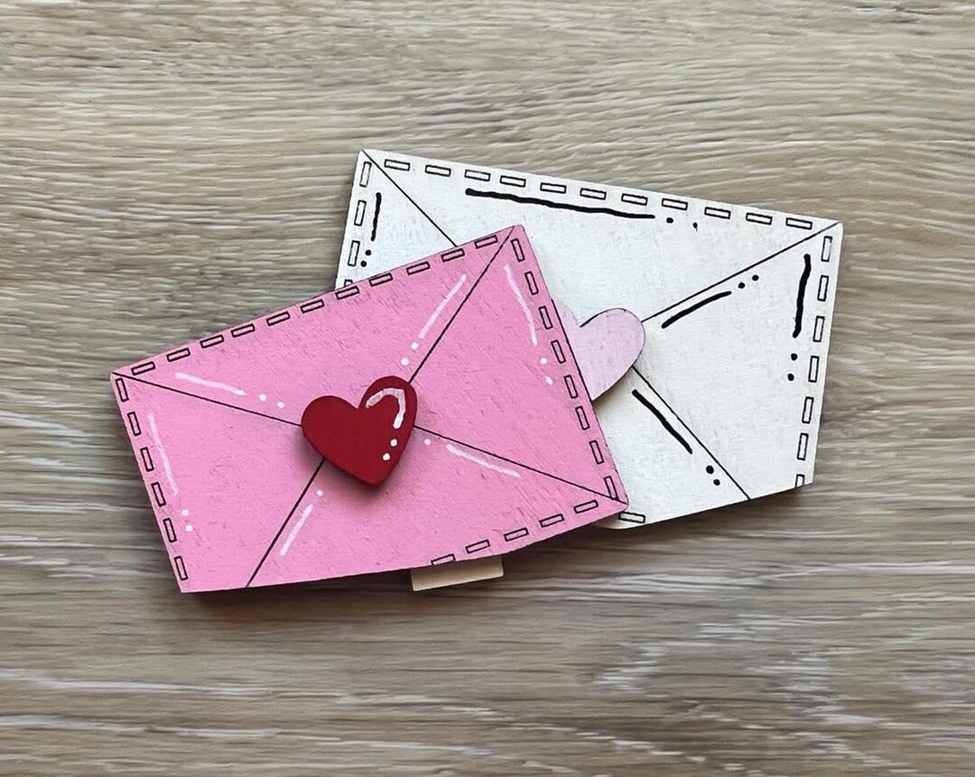 DIY Unfinished Valentine Envelopes Insert for Small Interchangeable ...