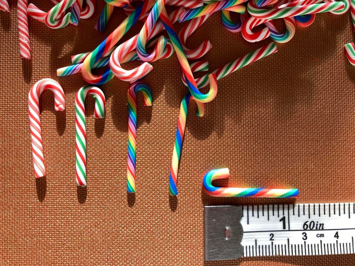 Mini Candy Canes Realistic Mini Candy Canes Mini Peppermint - Etsy