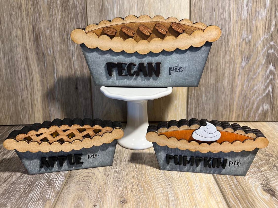 Finished Pie Shelf Sitter, Finished Wood Pie, Finished Wood Pie Shelf ...