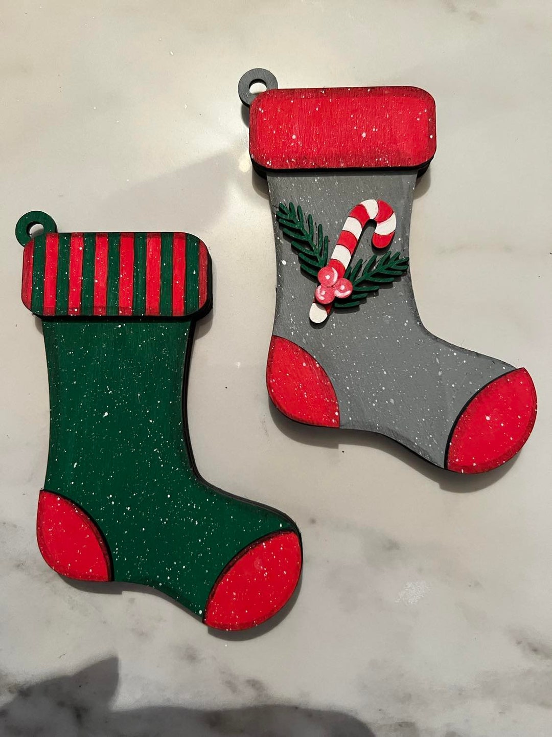 Finished Stocking Money Holder Ornament, Stocking Ornament, Christmas ...