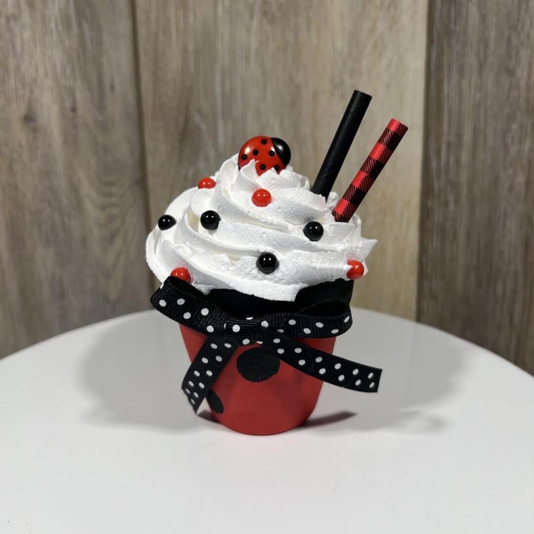 Fake Lady Bug Cupcake, Lady Bug Tiered Tray Decor, Lady Bug Decor ...
