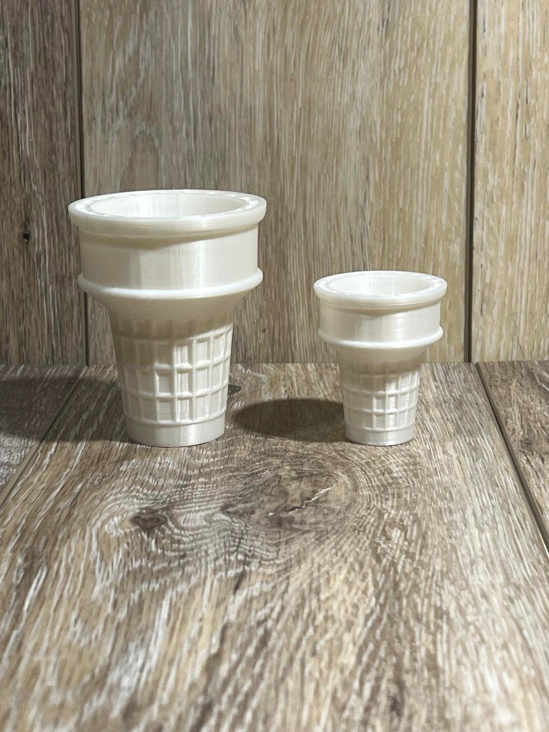 Realistic White Ice Cream Cone, Fake Ice Cream Cone, Fake Cone ...