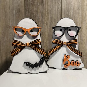 DIY Unfinished Nerdy Ghost, Unfinished Nerdy Ghost Shelf Sitter, Nerdy ...