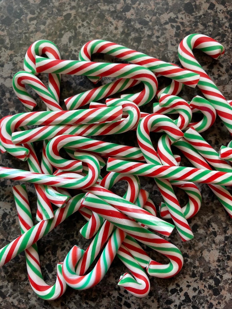Fake Candy Cane Fake Peppermint Fake Christmas Candy Fake - Etsy