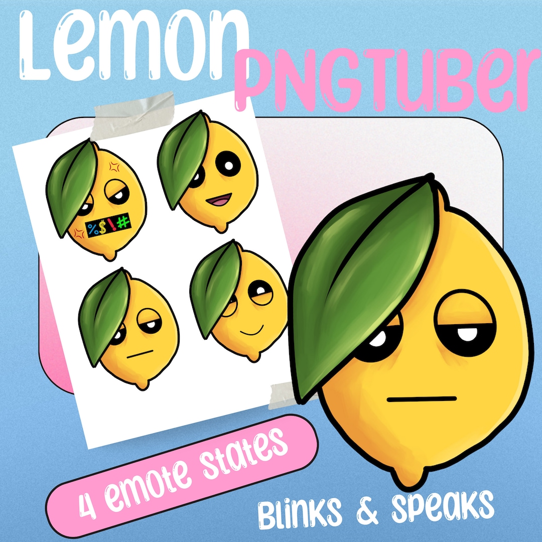 Lemon Pngtuber / Giftuber Adoptable (pre-made) | Ready to Use for ...
