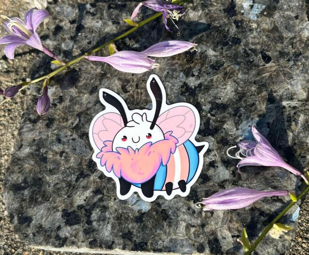 Trans Pride Bee Waterproof Vinyl Sticker - Etsy
