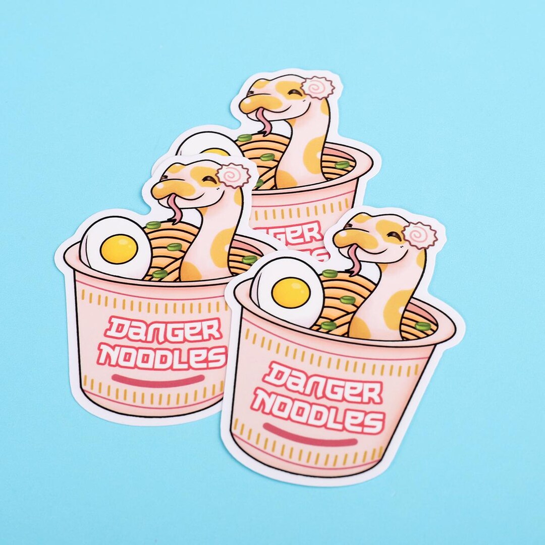Danger Noodles Snake Ramen Waterproof Vinyl Sticker - Etsy