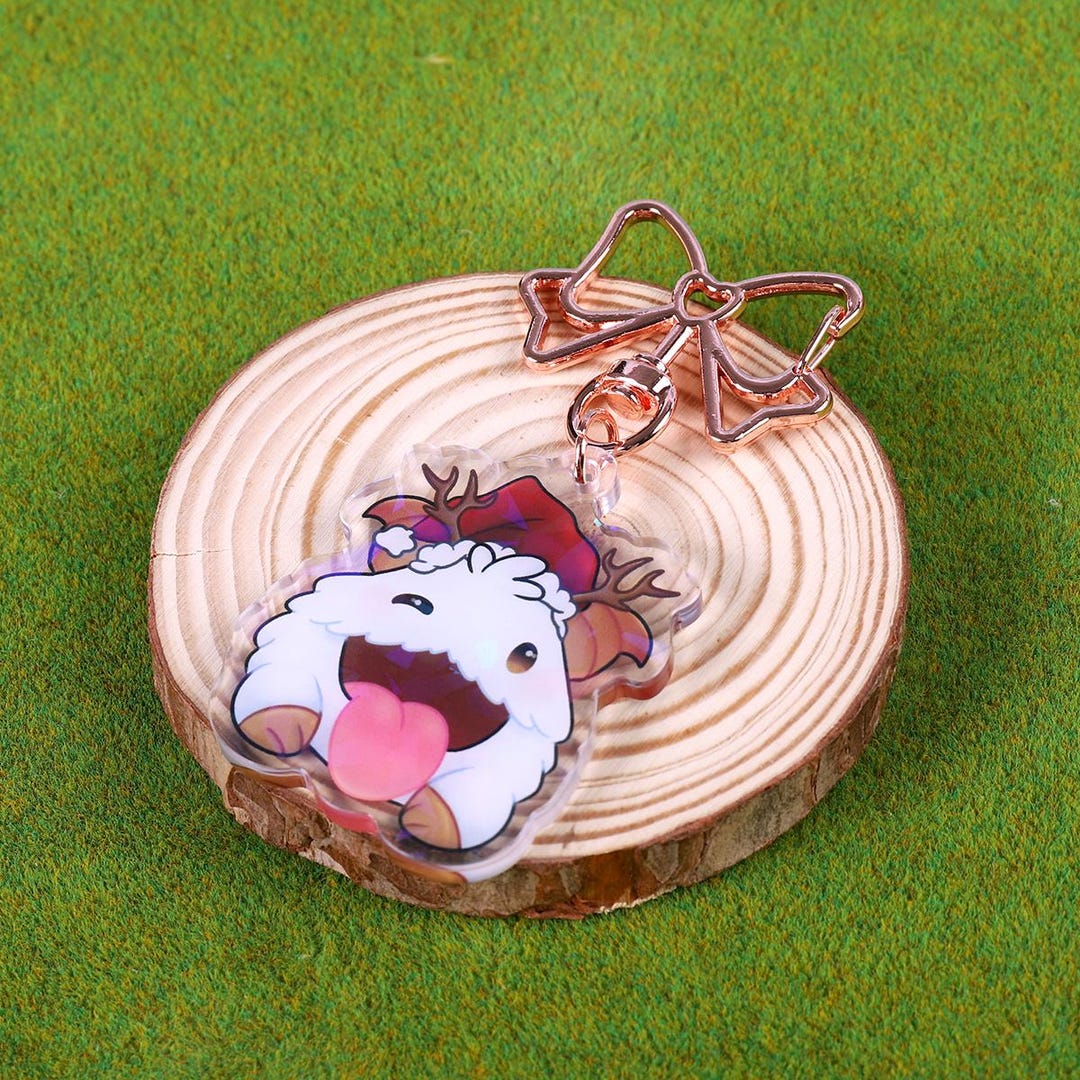 Holiday League of Legends Poro Holographic Keychain - Etsy