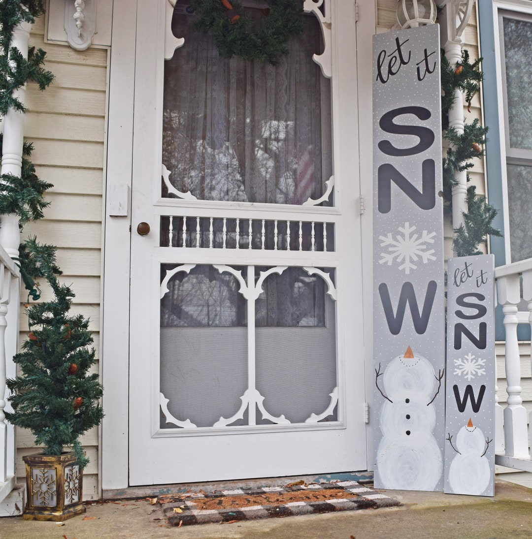 Let It Snow Porch Sign - Etsy