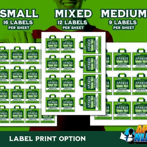 Personalized Uber Eats Labels - Delivery Bag Shaped Stickers - Food ...