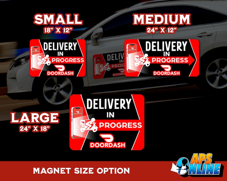 Doordash Delivery Car Magnet Magnetic Sign | Etsy